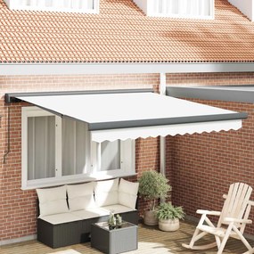 Stahovací markýza Bílá 350 x 250 cm Plátno a hliník 3330371