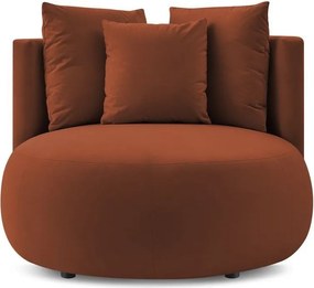 Oranžové sametové křeslo Cesar – Bobochic Paris