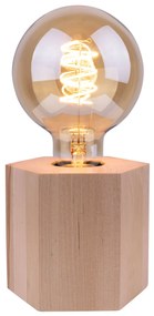 Britop 7016010400000 Fofi, stolní lampa 1xE27 max.25W, březové dřevo/černý kabel, 12x12cm