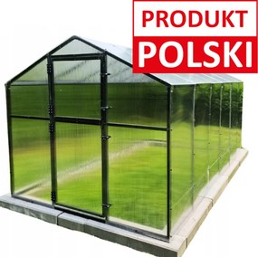 Aluminiový Zahradní Skleník 5,6 m2 Polykarbonátový Tunel 210X271 Ptf Grafit