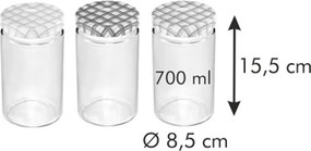 TESCOMA Zavařovací sklenice DELLA CASA 700 ml, 3 ks