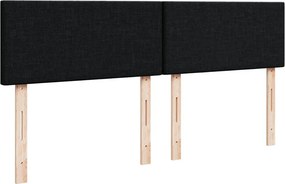 Box spring postel s matrací černá 200x200 cm textil 3288290