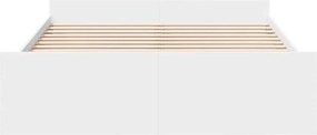 Rám postele se zásuvkami bílý 150 x 200 cm kompozitní dřevo 3280286