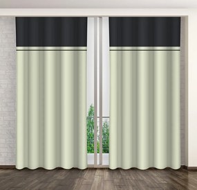 Hotové dvoubarevné závěsy do ložnice v béžové barvě Délka: 270 cm