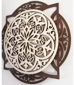 Dřevěný dekorativní obrázek s elegantním vzorem - mandala I SENTOP PR0304