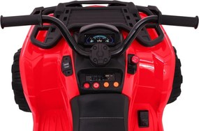 Ramiz Dětská čtyřkolka XL ATV 2,4 GHz na baterie červená na dálkové ovládání + pohon 4x4 + nosič zavazadel + pomalý start + EVA + LED a zvuky