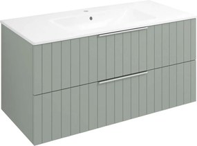 Sapho Cirasa - Umyvadlová skříňka Strip 100x52x46 cm, 2x zásuvka, verde CR100-4444S
