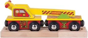 Bigjigs Rail Vagón s jeřábem / od 3 let
