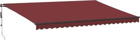 Automatická zatahovací markýza s LED burgundská 500 x 350 cm 3215009