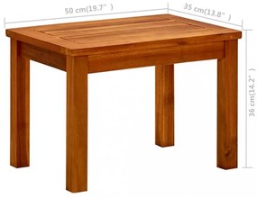 Zahradní konferenční stolek akácie Dekorhome 50x35x36 cm