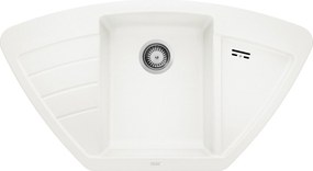 Blanco Zia 9 E, silgranitový dřez 930x510x180 mm, 1-komorový, bílá, BLA-514758