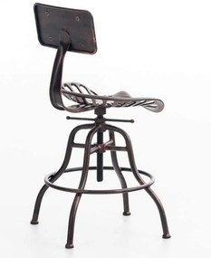 Litinová barová židle TRAKTOR S OPĚRADLEM
