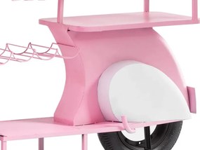 furniture-nabytek.cz - Lakovaný barový pult Scooter Nova Pink z kovu, růžová – 160×50×87 cm