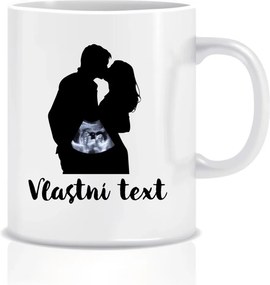 Personalizovaný klasický bílý hrníček 300 ml s párem a ultrazvukem