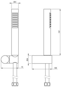 Deante Round, 1-bodová kulatá sprchová souprava, chromová, DEA-NOR_041K