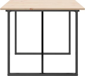 Jídelní stůl s O rámem 180 x 90 x 75 cm borové dřevo a ocel 3282678