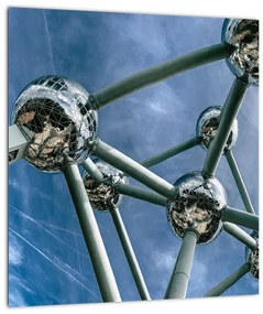 Obraz - atomium v Bruselu (30x30 cm)