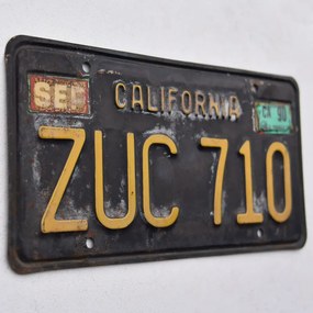 Americká SPZ California 1963 Black ZUC 710