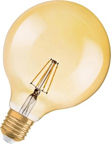 OSRAM LED žárovka VINTAGE 1906 CLASSIC GLOBE 35 FIL E27 4W 410lm 2400K 124x168mm