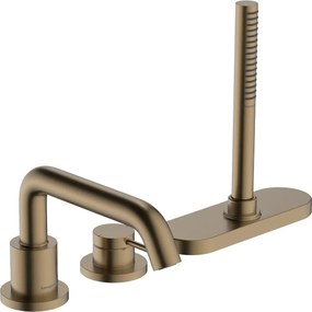 Hansgrohe Tecturis S, 3-otvorová baterie na okraj vany, kartáčovaný bronz, HAN-73447140