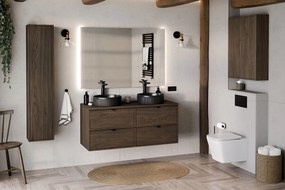 Koupelnová sestava Villa s deskou a skříňkami 60 cm ořech
