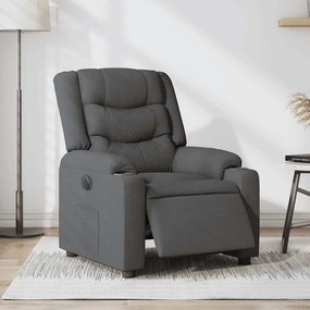 Elektrické polohovací křeslo tmavě šedé textil 3206568