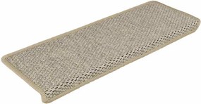 Samolepící nášlapy na schody vzhled sisal 15ks 65x21x4cm zelené 326887
