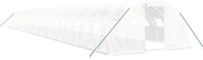 Skleník s ocelovým rámem bílý 96 m² 24 x 4 x 2 m 3188082