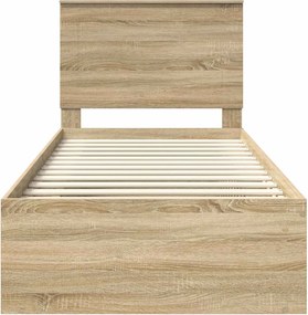 Rám postele s čelo Sonoma 90 x 190 cm Masivní borové dřevo 3409401