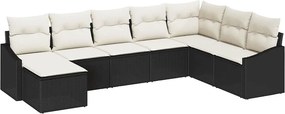 Set pohovek 8 ks Černá polyratan 3346837