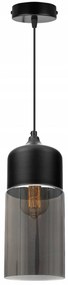 Závěsné svítidlo OSLO 2, 1x černé/grafitové skleněné stínítko
