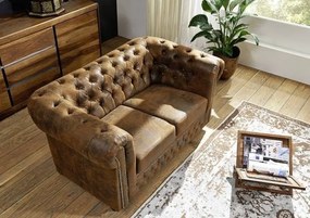 Askont R Pohovka 2M brown Chesterfield Oxford