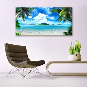 Plexisklo-obraz Palmy Moře Tropický Ostrov 120x60 cm