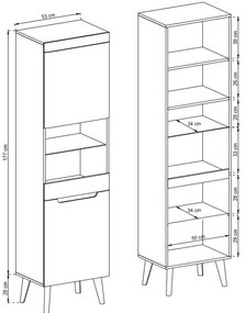 Obývací stěna Nordi | sestava B | artisan
