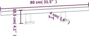 vidaXL LED zrcadlové svítidlo 13 W teplé bílé 80 cm 3 000 K [350336] Barva světla: Teplá bílá