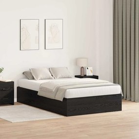 Rám postele s úložným prostorem Černý dub 120 x 200 cm 3335366