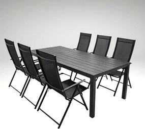 Vikio Zahradní set 190x90 pro 6 osob V137-190 černá