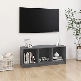 TV stolek šedý 104 x 33 x 41 cm masivní borové dřevo
