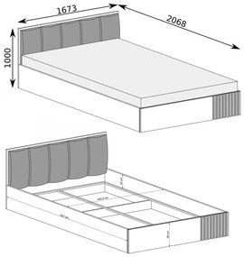 CALI | dvoulůžko C-16 | 160x200 | artisan