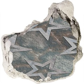Wallmuralia Díra 3D fototapeta nálepka Kamenné hvězdy 75x75 cm