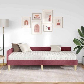 Rohový rám postele s matrací Jiný s čelo 2 ks Šedá textil 3393672