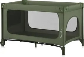 LIONELO Postýlka cestovní Jasmin Green Olive / od 0 do 36 měsíců