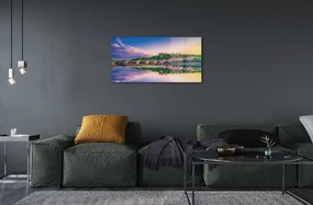 Obraz na skle řeka Německo Sunset 125x50 cm