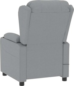 Elektrické polohovací křeslo světle šedé textil 3098777