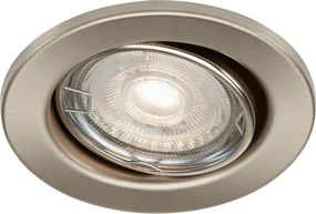 BRILONER Vestavné LED svítidlo matný nikl, GU10 5W 460lm 3000K pr. 86x70 mm 1ks