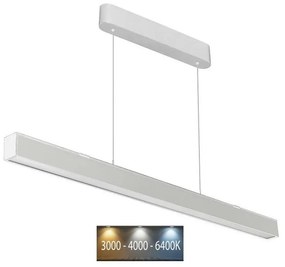 LED Lustr na lanku LED/40W/230V 3000/4000/6400K bílá