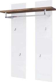 XXXLutz ŠATNÍ PANEL, bílá, barvy dubu, dub, 91/135/25 cm Novel - Šatní panely - 000196068404