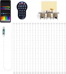 Inteligentní Led Závěs 200 X 200 CM S 100 Dynamickými Režimy