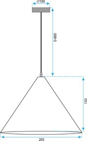 Toolight Toolight, stropní svítidlo 1xE27 APP1442-1CP, světlé dřevo, OSW-01278