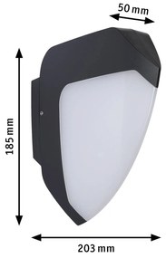 Venkovní nástěnné svítidlo Paulmann Ikosea LED, ZigBee 3.0